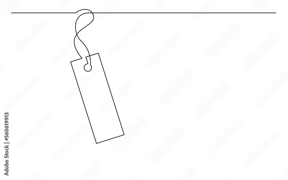 continuous line drawing tag label alphabet letter design i - PNG image ...