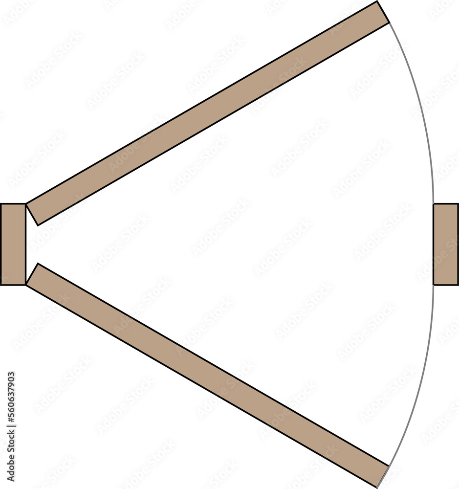 Door for floor plan top view. Architectural element for interior ...