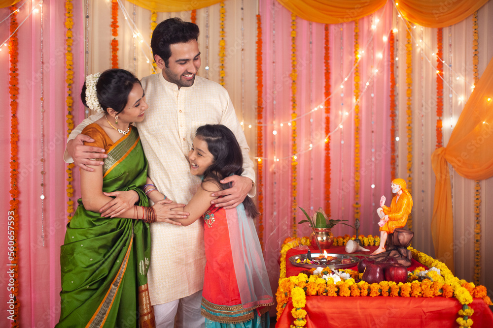 An Indian family hugging each other - Strong family bond and relation ...