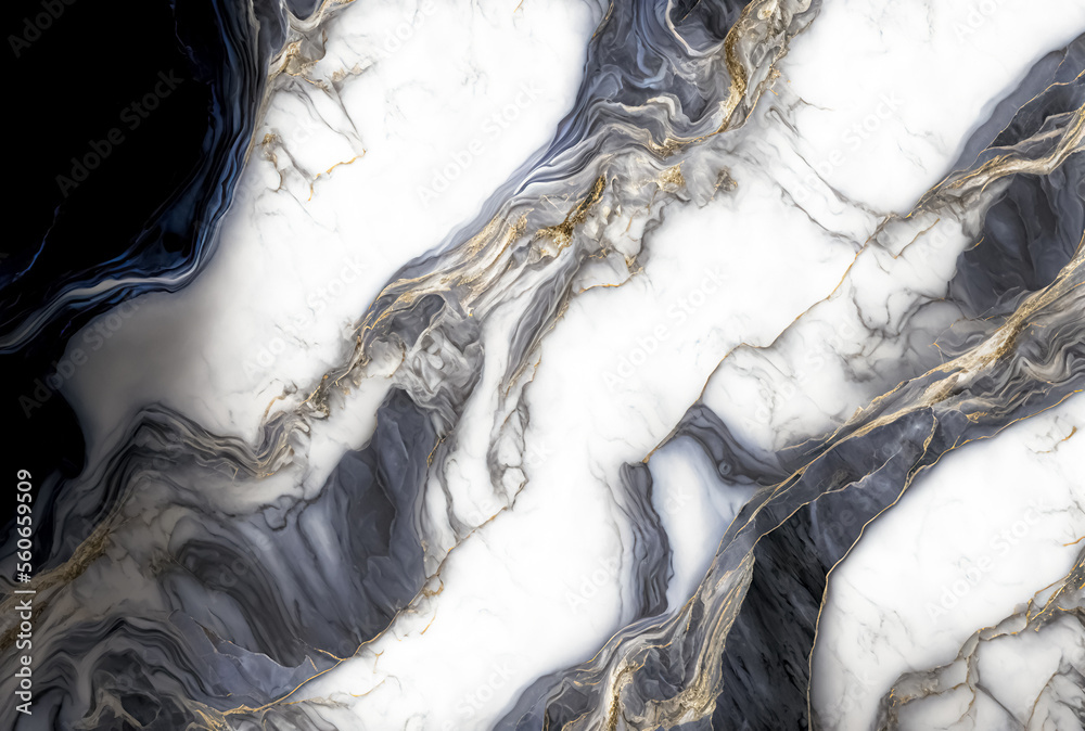 Luxury black white Marble texture background. Panoramic Marbling ...