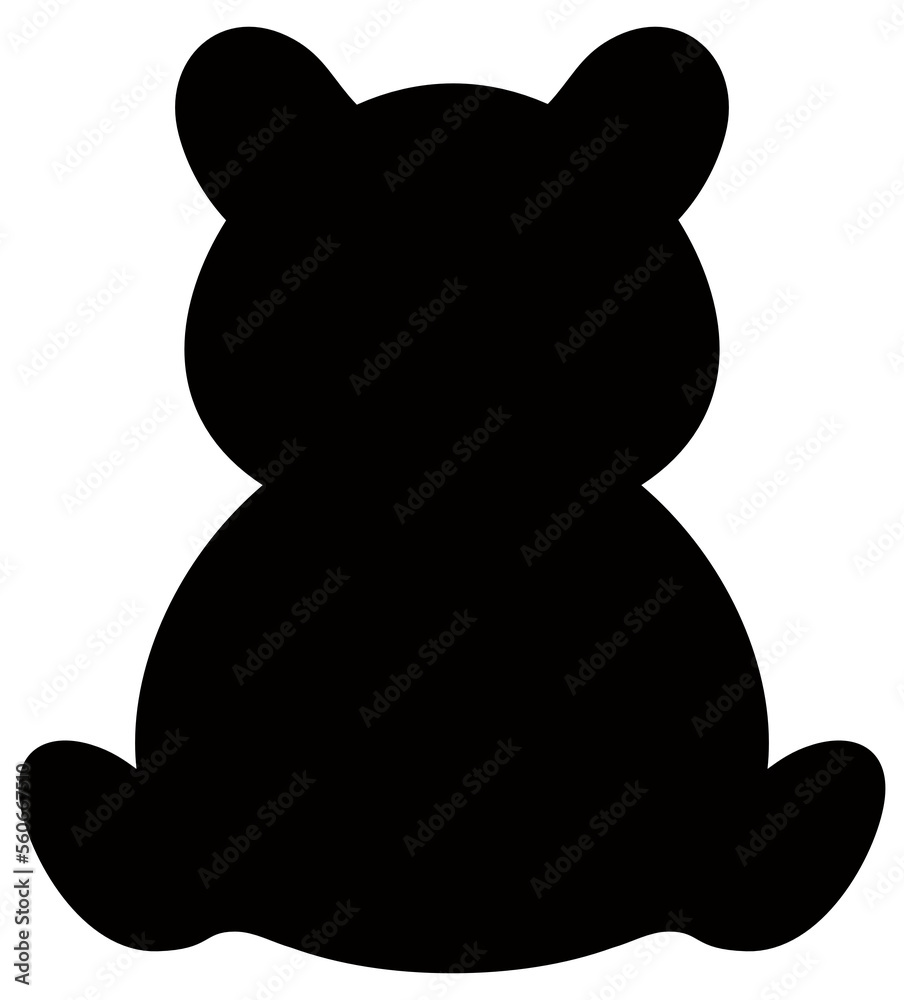 Bear cartoon silhouette Stock Illustration | Adobe Stock