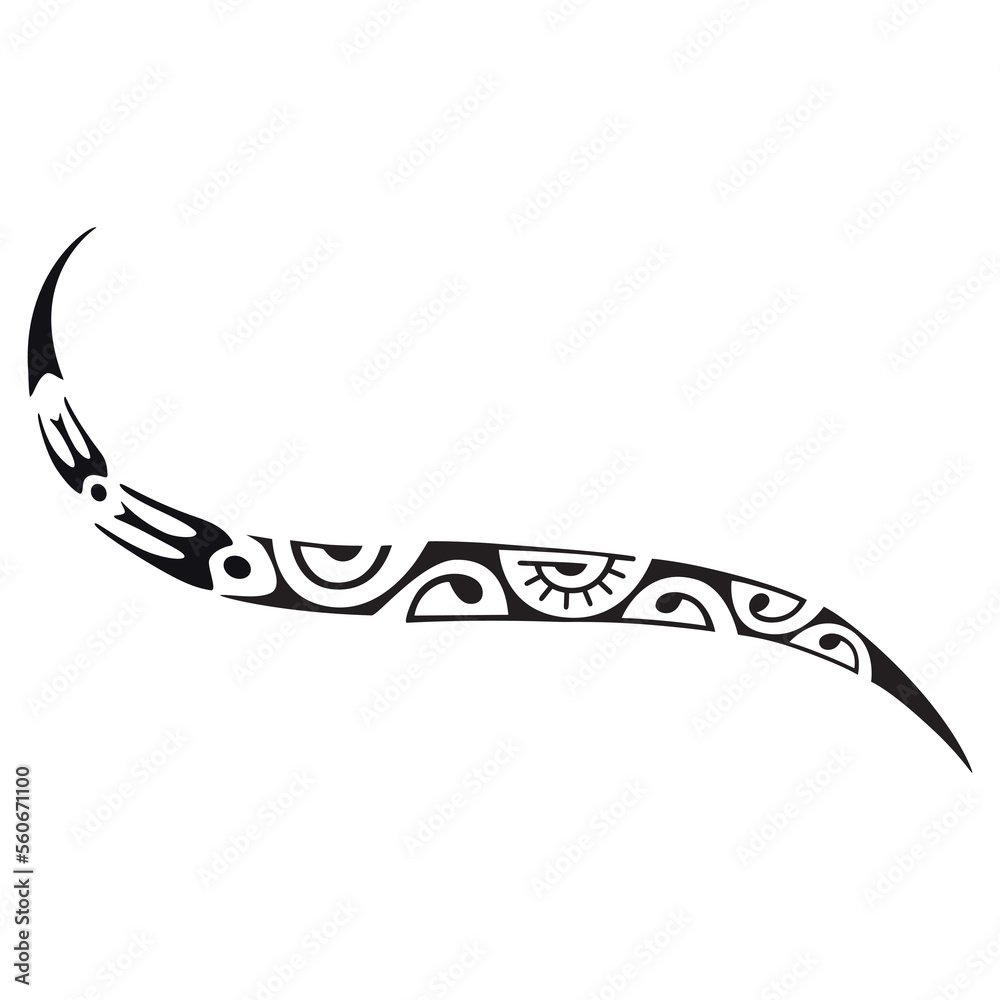Tattoo Maori design. Ethnic decorative oriental ornament. Art tribal ...