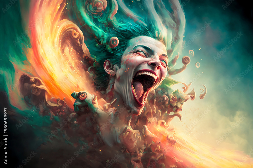 Jester colourful entertainment retro movie poster style. Generative AI ...