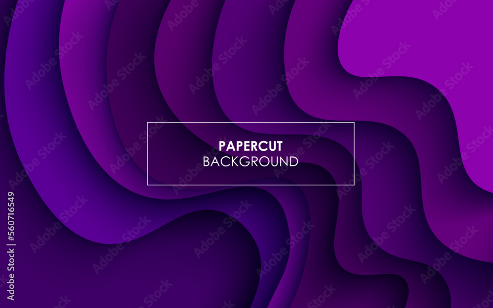 Multi layers purple texture 3D papercut layers in gradient vector ...