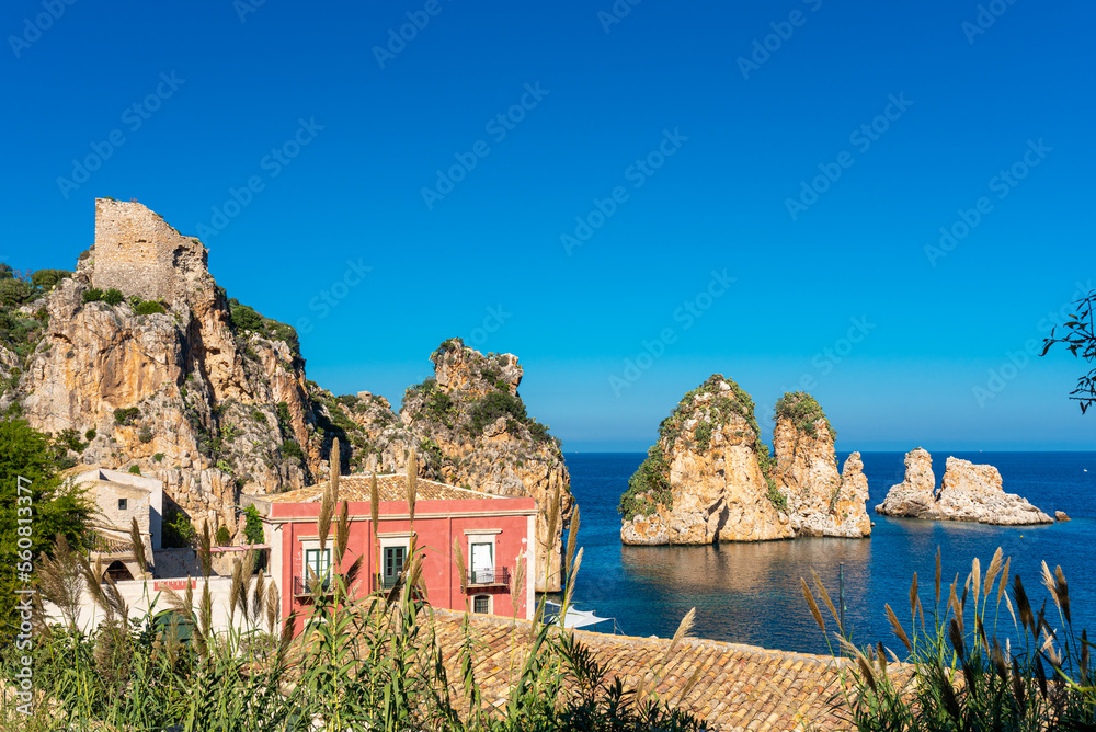 The famous Tonnara of Scopello, a former tuna factory and fishing ...