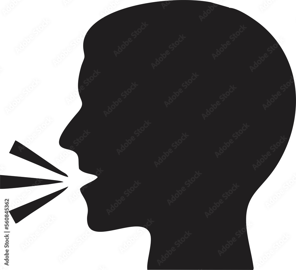 silhouette of a person talking png Stock Illustration | Adobe Stock