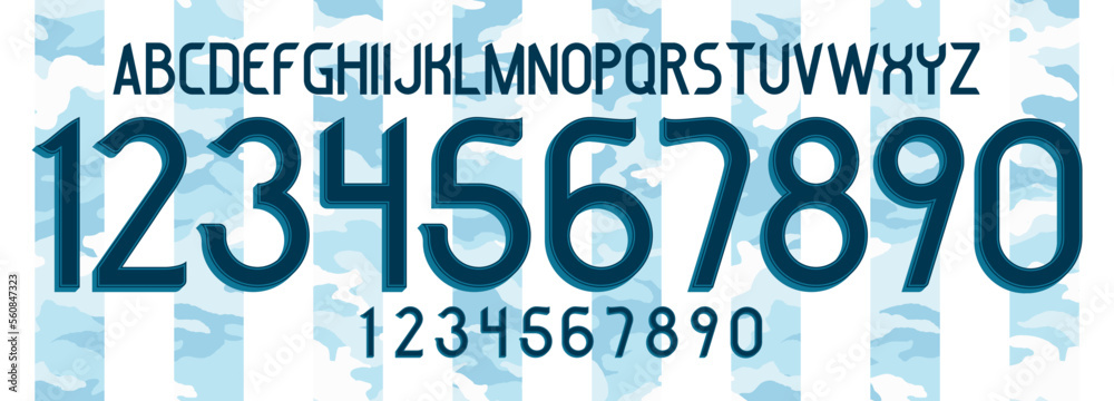 font vector team 2019 kit sport style font. football style font with ...