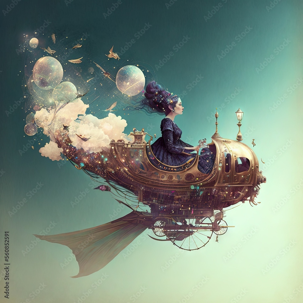 My Future fantasy Flying Car, Machine Learning Generated AI Image of a ...