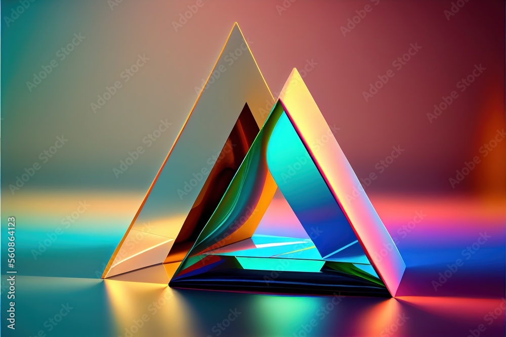 triangle created with generative ai technology Stock Illustration | Adobe Stock