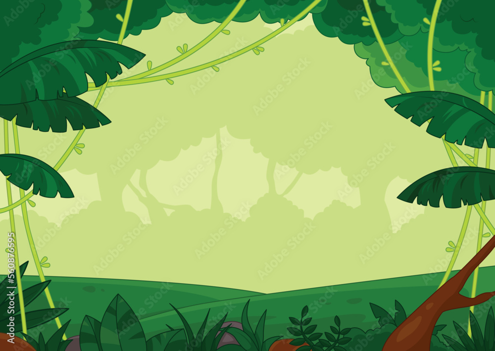 Jungle background concept. Graphic element for website. poster or ...