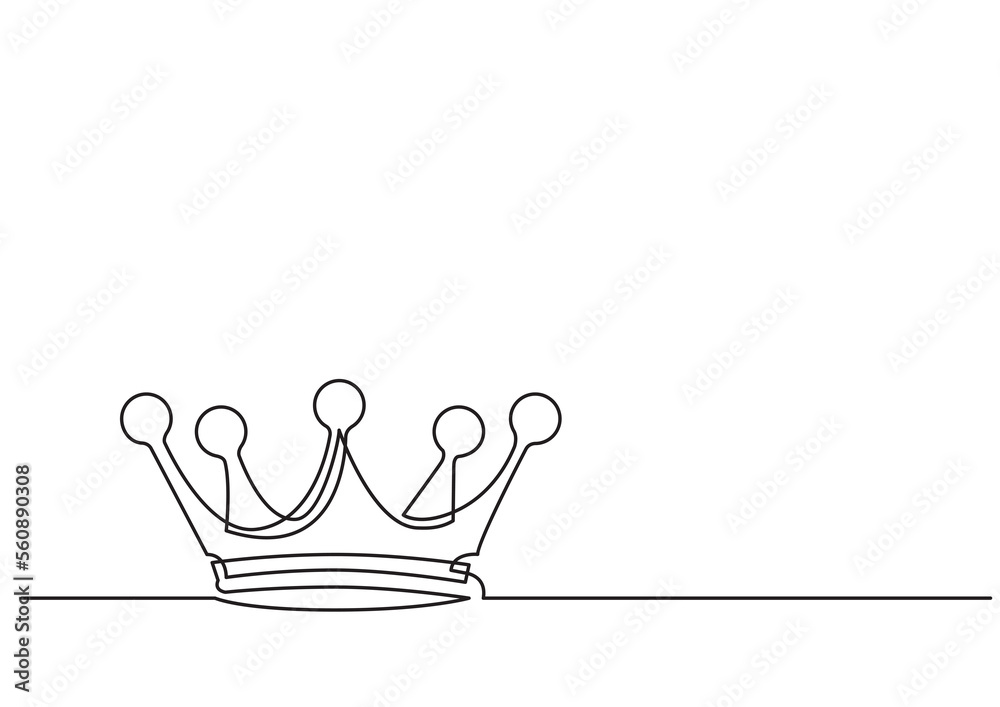 one line isolated vector object crown - PNG image with transparent ...