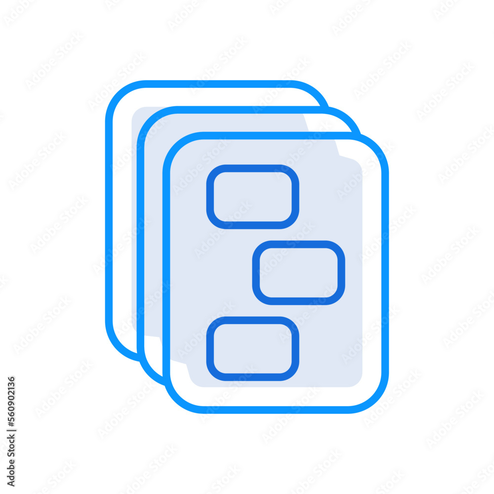 Portofolio business people icon with blue outline style. business ...