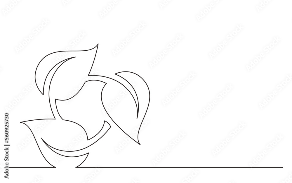 continuous line drawing renewal energy symbol - PNG image with ...
