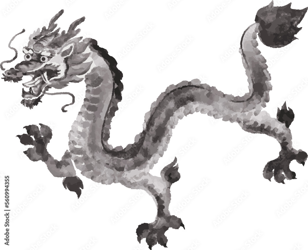 墨絵 水墨画 辰年 辰 龍 たつ タツ 年賀状素材 年賀2024 墨絵 水墨画 辰年 辰 龍 たつ タツ 年賀状素材 年賀2024