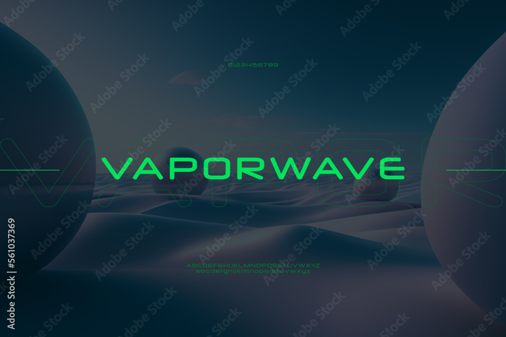 Futuristic Techno alphabet letters font and number. Typography classic ...