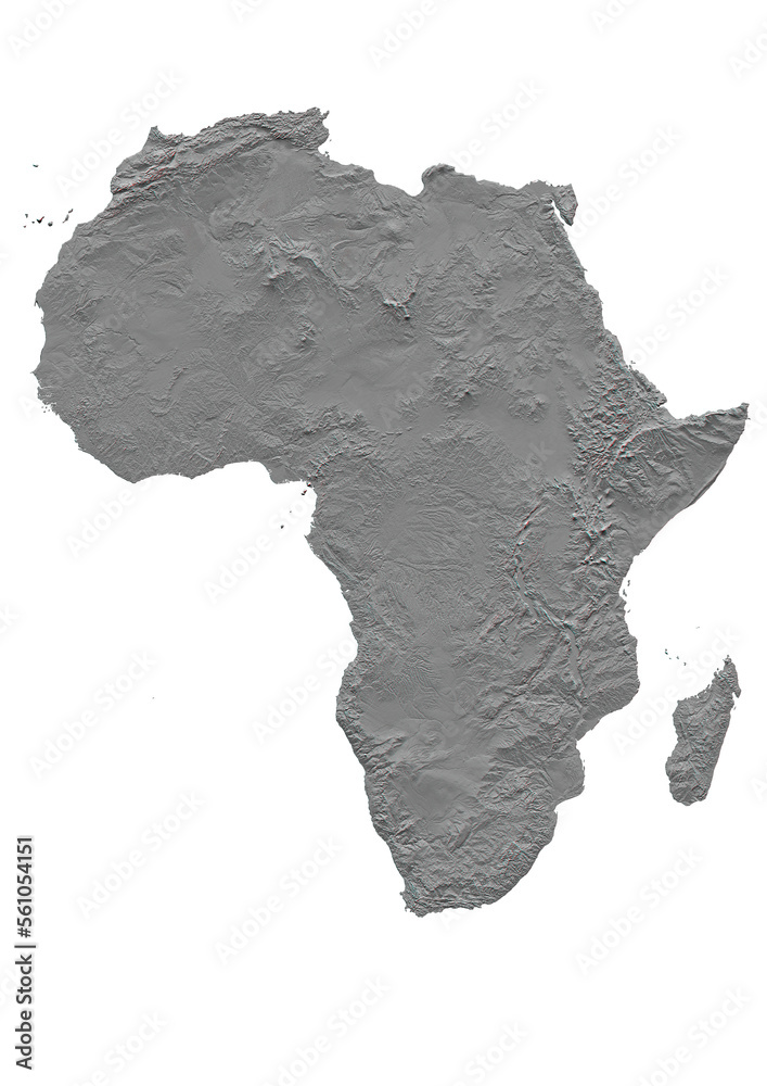 Map of Africa shading Stock Illustration | Adobe Stock