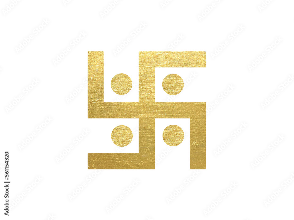 gold painting swastik indian symbol png. Stock Illustration | Adobe Stock