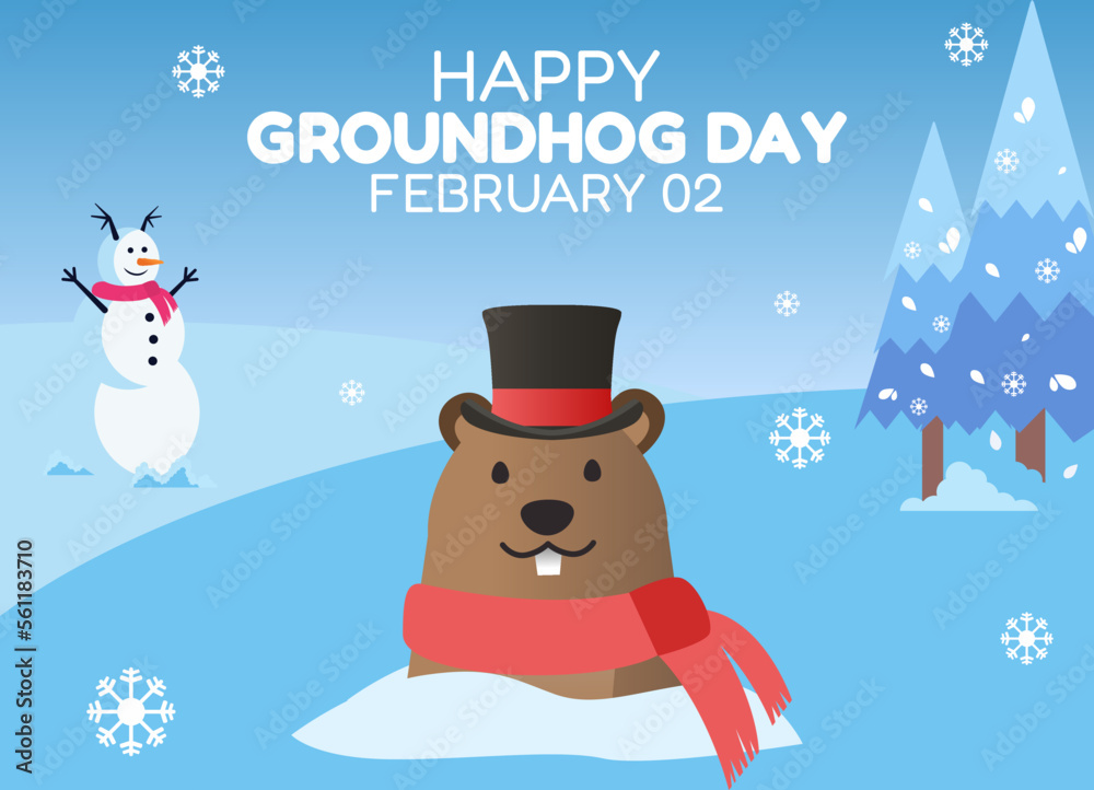 vector graphic of happy groundhog day good for groundhog day ...