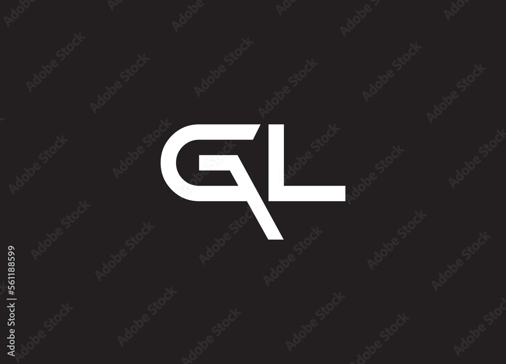 GL Alphabet letter icon logo Design Stock Vector | Adobe Stock