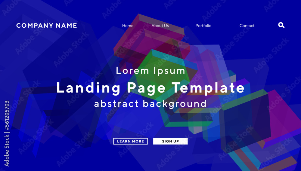 anding page template square tile polygon theme background for website ...