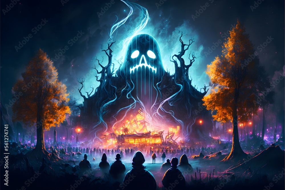 Get ready for a haunting EDM festival featuring ghost DJs. The amazing ...
