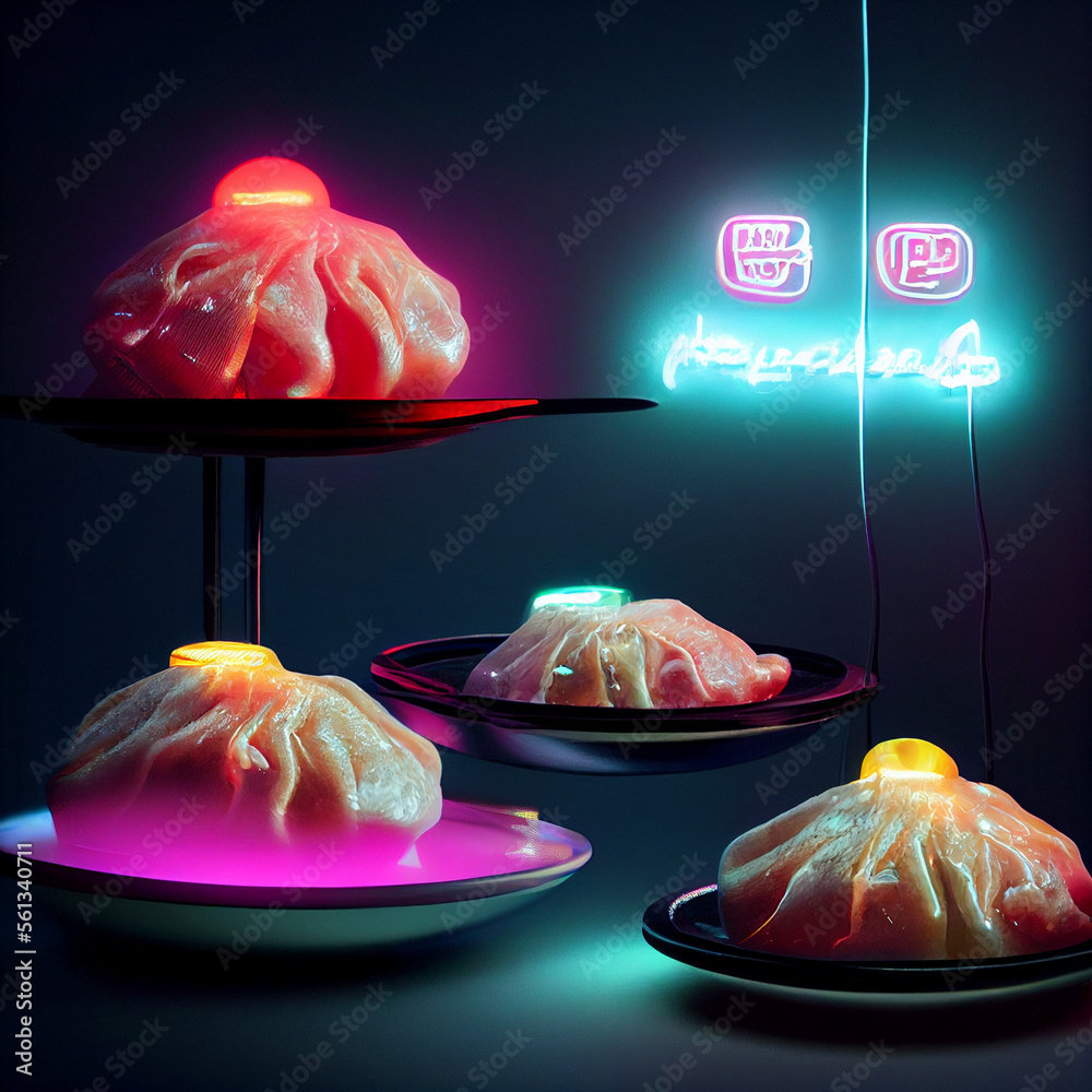 3d rendered illustration of a food steam bun bao baoz Asian food ...