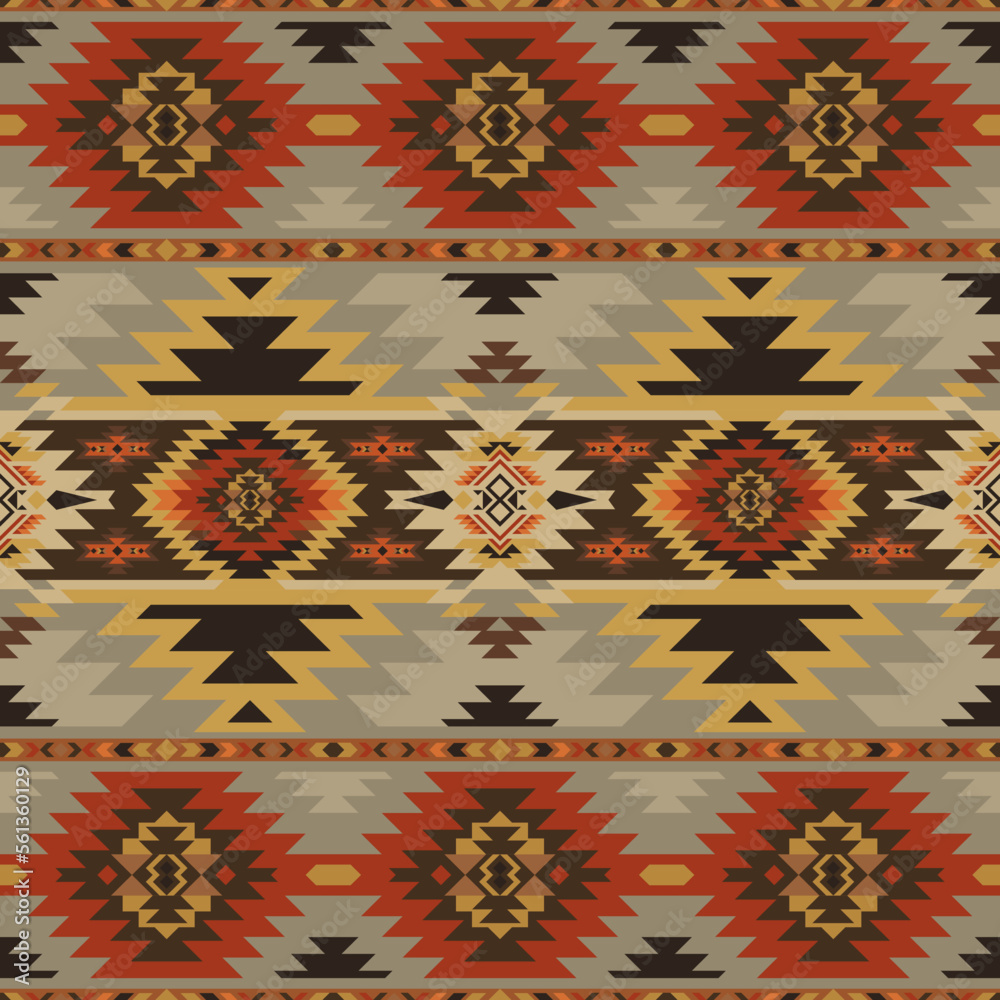 Native American Southwest seamless pattern. Ethnic Geometric design ...