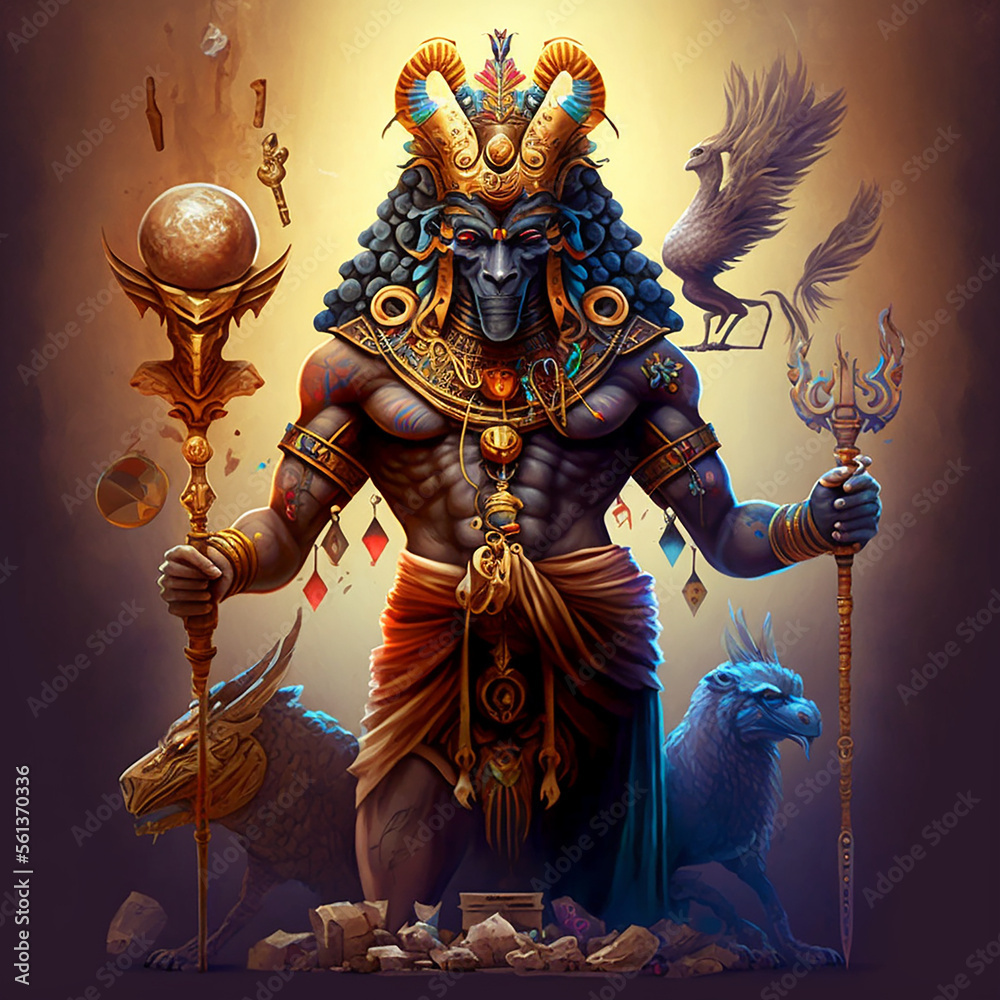 Ancient Egyptian mythology. Shai, the ancient Egyptian mythological god ...