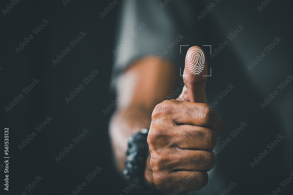 Foto Fingerprint biometric identification and authorization technology ...