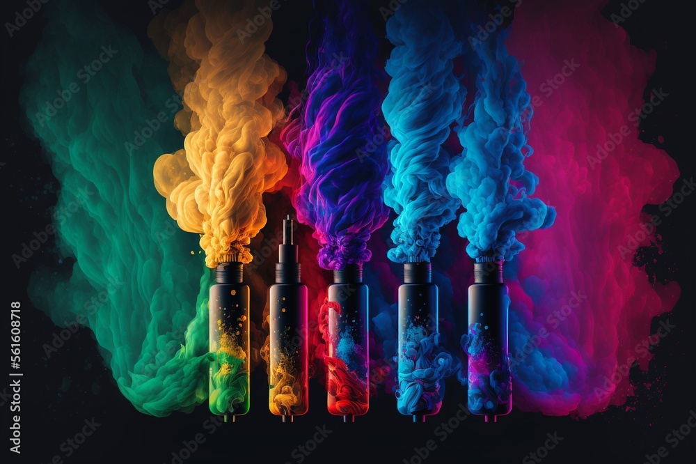 Ilustración de Stock Abstract Colorful Vape Wallpaper. Colorful Background. Created by ...