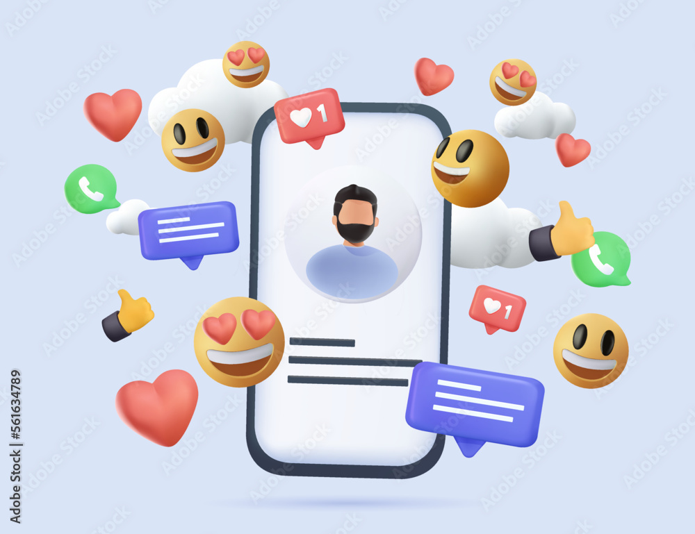3D online social communication applications. Social media platform app ...