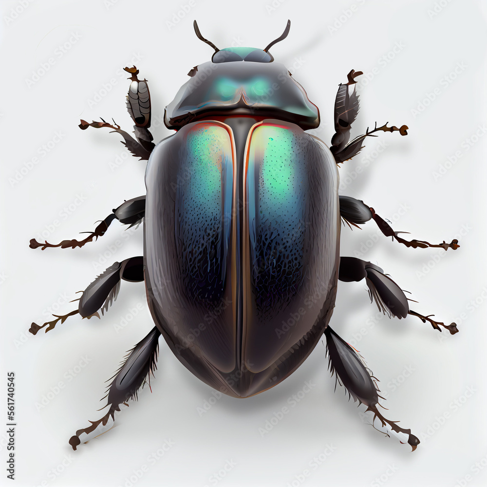 Beetle (Carrion) illustration isolated on white background. List of ...