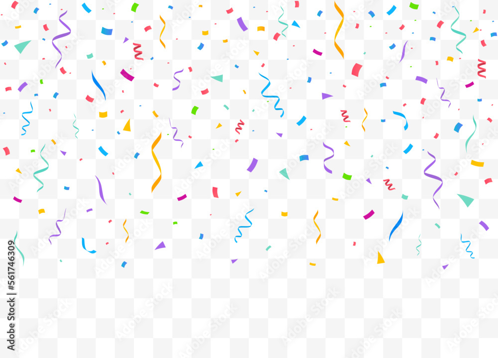 Confetti Background. Festive Backdrop. Party Design With Colorful Confetti. Vector Illustration ...