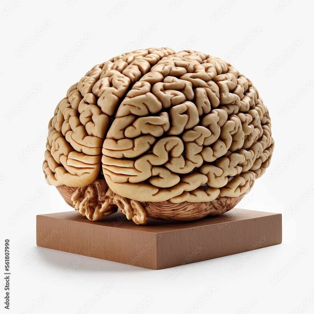 Walnut looks like human brain. Walnut shape isolated on white ...
