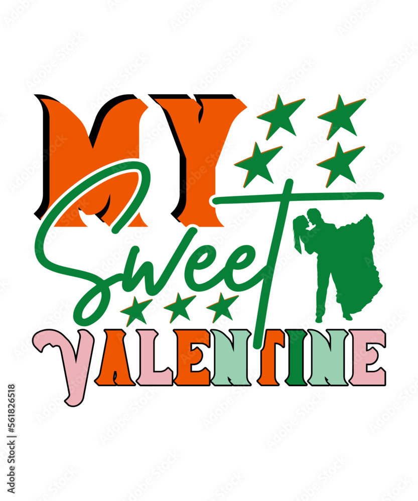 Image vectorielle Stock Retro Valentine Design,Valentine's Day SVG ...
