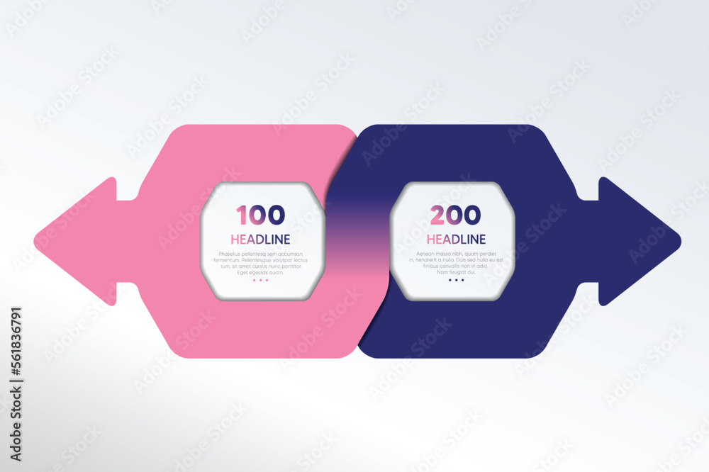 Infinity infographic. 2 step options template, scheme, diagram, chart ...