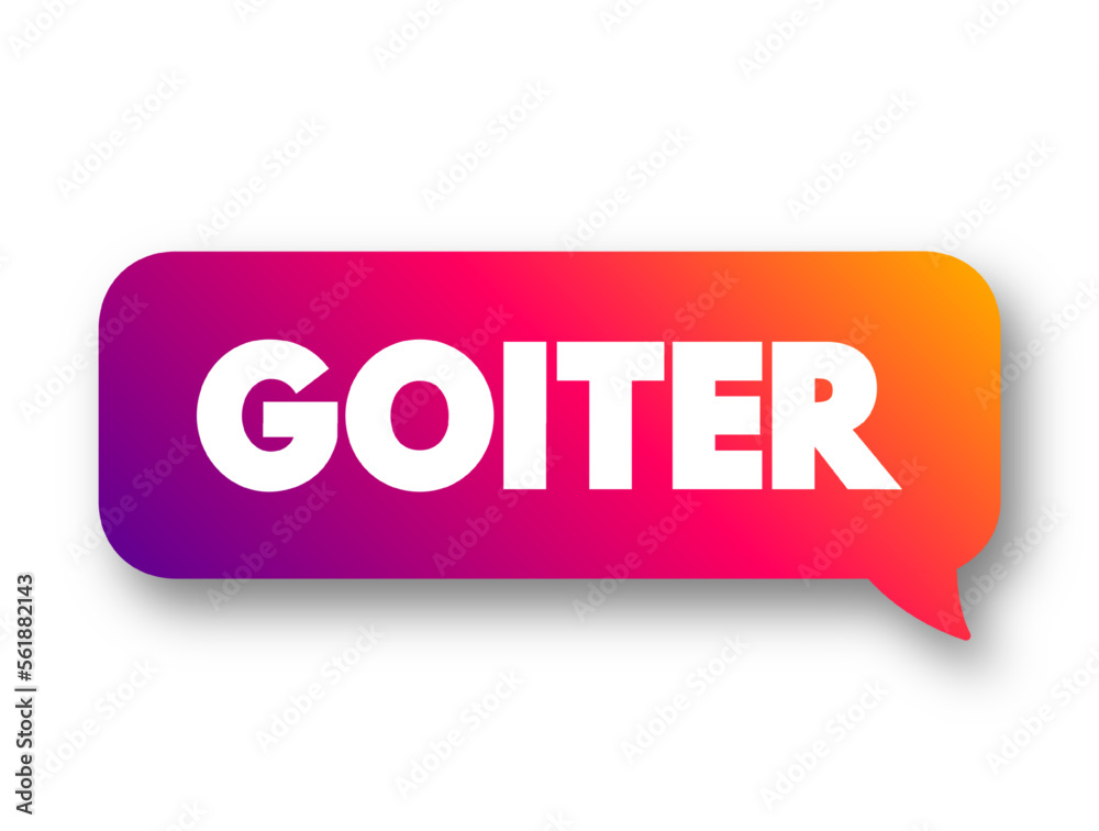 Goiter is a lump or swelling at the front of the neck caused by a ...