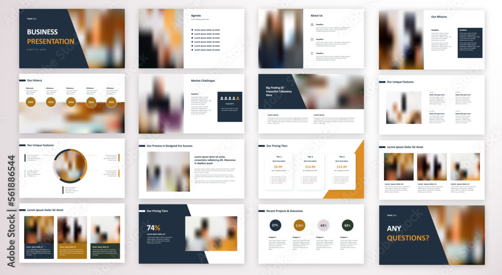 Clean, Minimalist Business and Pitch Presentation Template: 16 ...