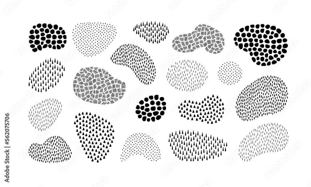 Image vectorielle Stock Abstract shape spray collection. Vector ...