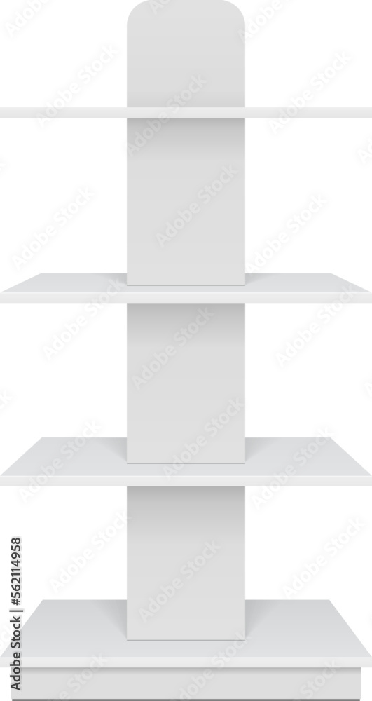 Vetor Mockup Display Rack Showcase For Supermarket. Square Retail ...