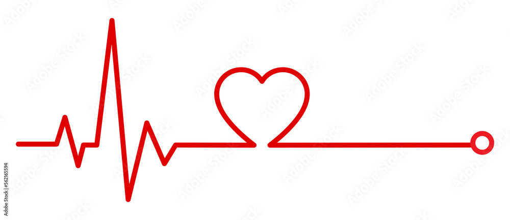 heartbeat icon on isolated transparent background. heart beat pulse ...