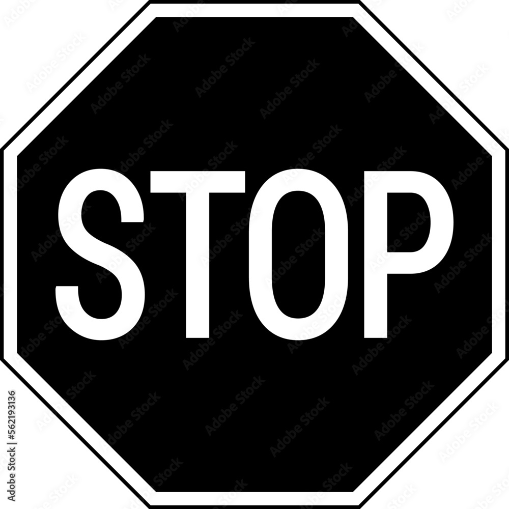 Vector de Stock Stop sign vector image illustration. Forbidden sign ...