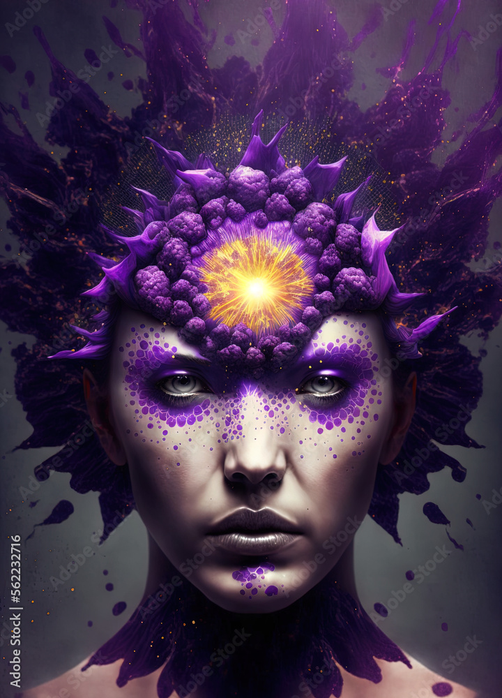 Third eye opening, chakra is activated. A crown sends its lights to ...