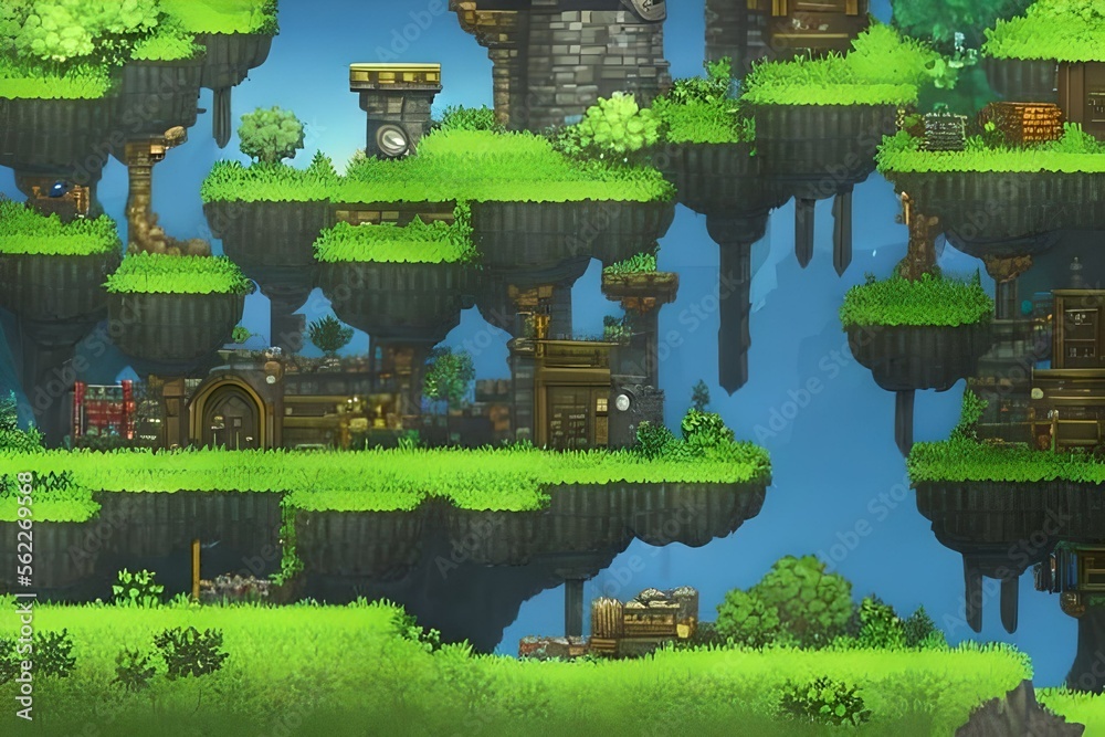 game background flat Style 2d, game background wallpaper Stock ...