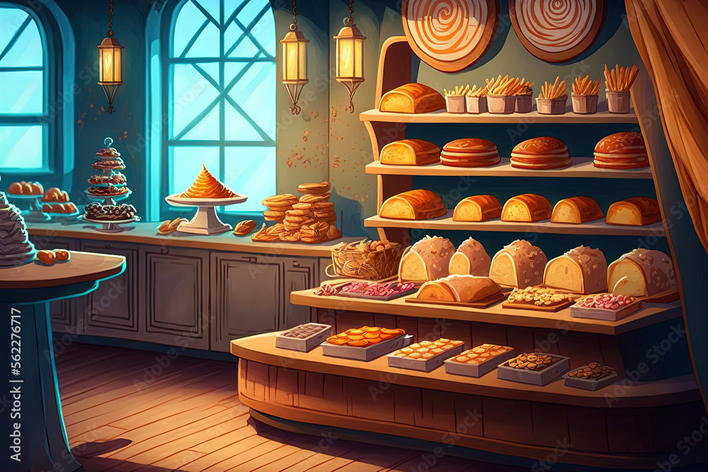 A selection of freshly baked bread and a bakery section are featured in ...