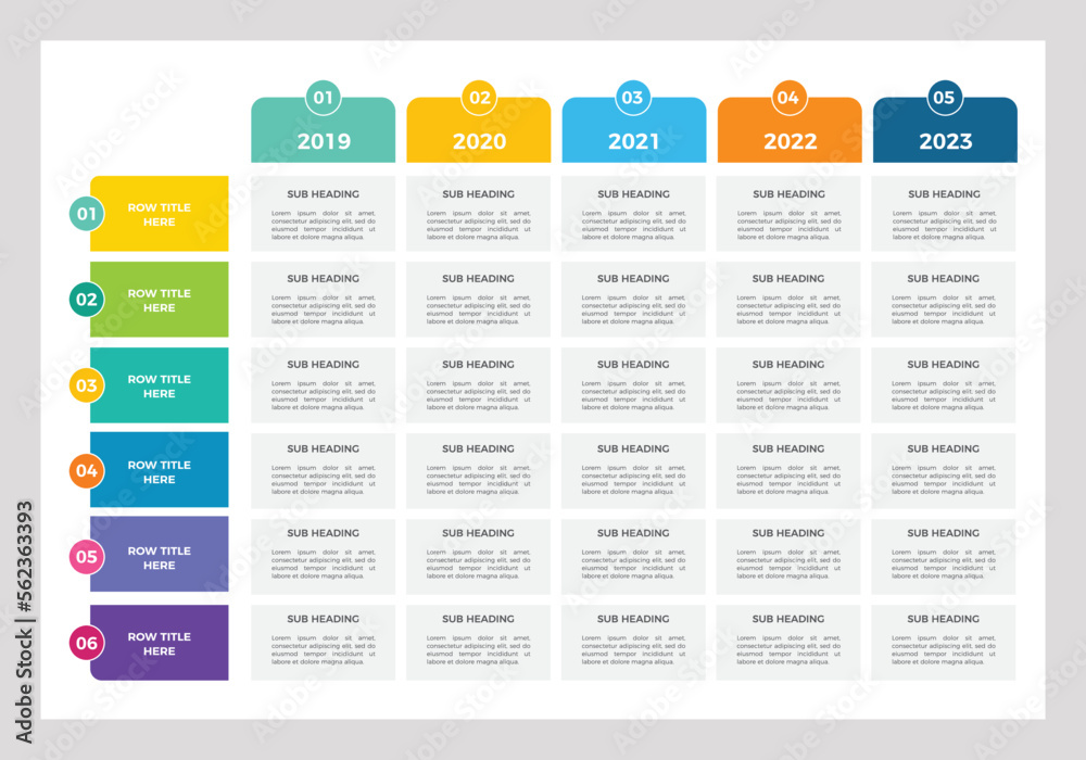Tables Layout Design Vector Format, Infographics Table layout. Vector ...