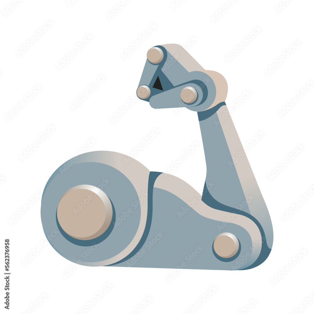 Mechanical vector arm icon emoji design. Isolated prosthetic arm label ...
