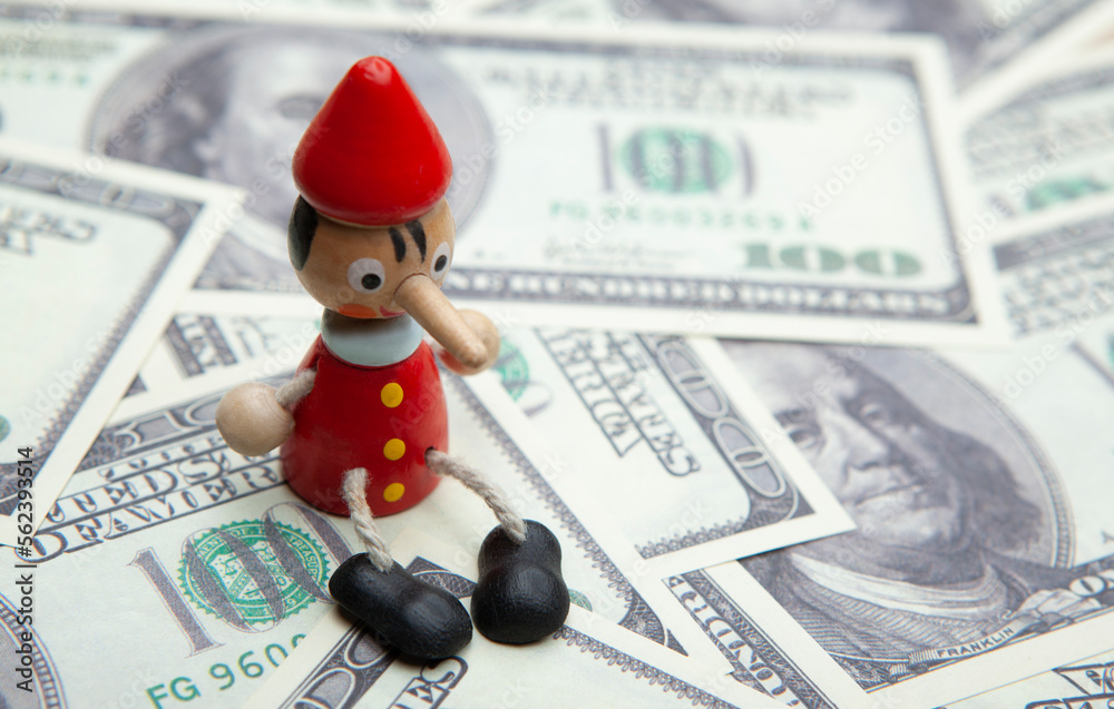 image of wooden toy money banknote Stock Photo | Adobe Stock