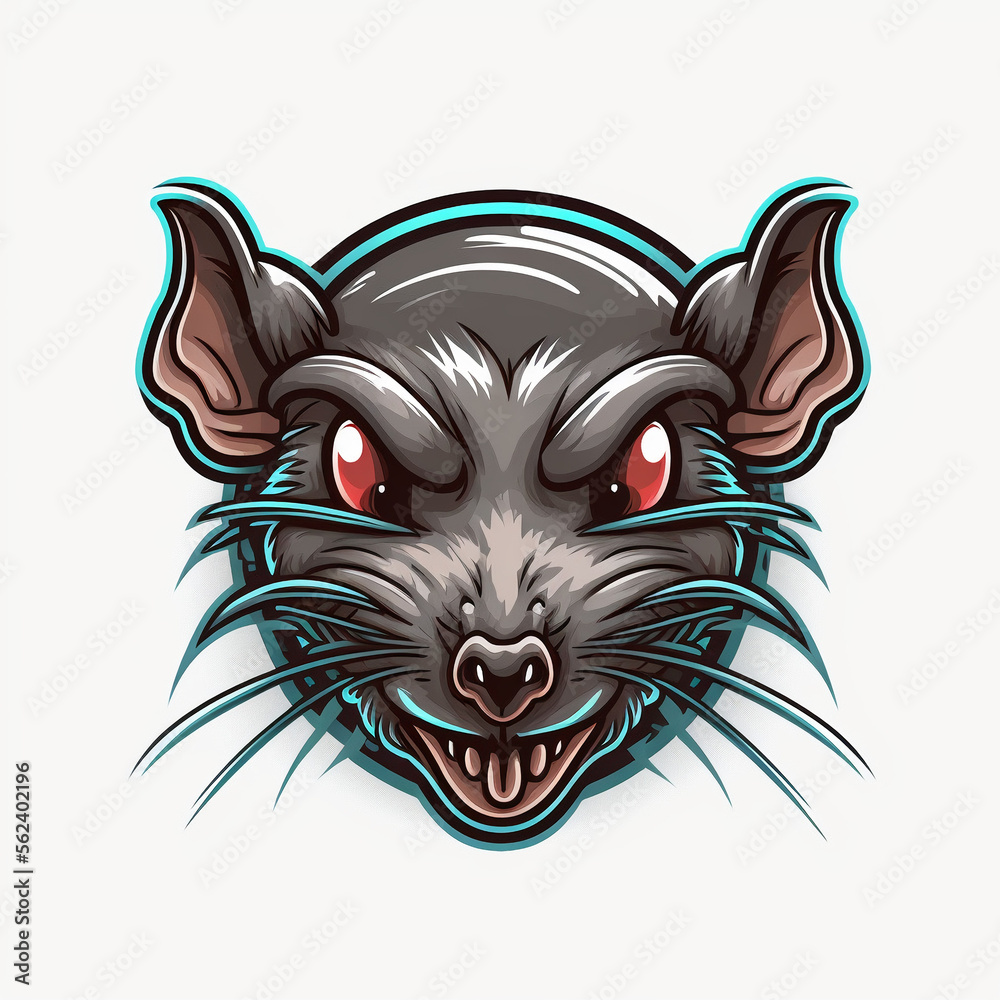 Ilustración de Stock Illustration of an ugly rat or mouse. For ...
