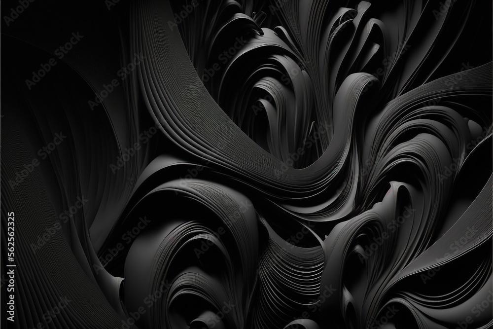 abstract black background, closeup texture of black color ,Made by AI ...